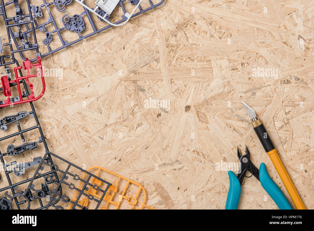 Hobby background, assembling the plastic model kits Stock Photo - Alamy