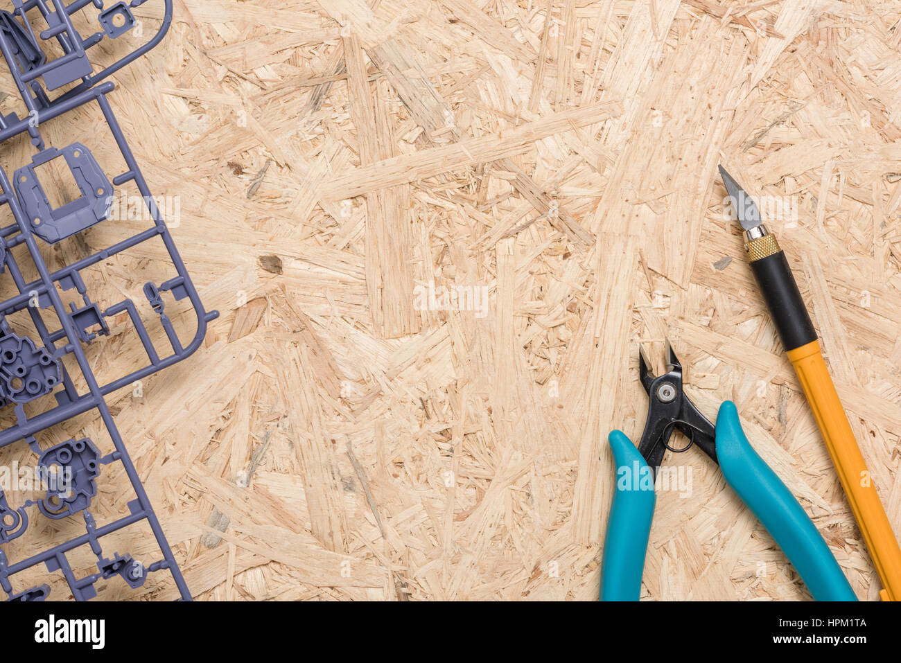 Hobby background, assembling the plastic model kits Stock Photo - Alamy