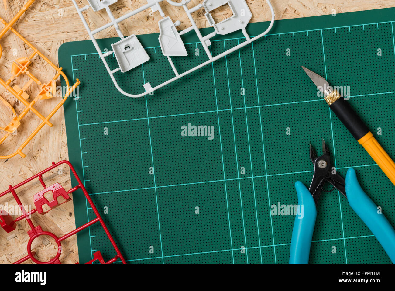 Hobby background, assembling the plastic model kits Stock Photo - Alamy