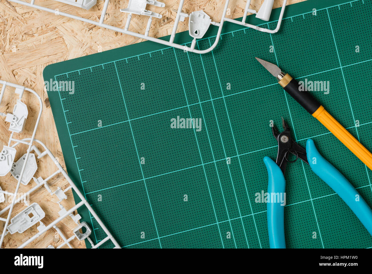 Hobby background, assembling the plastic model kits Stock Photo - Alamy