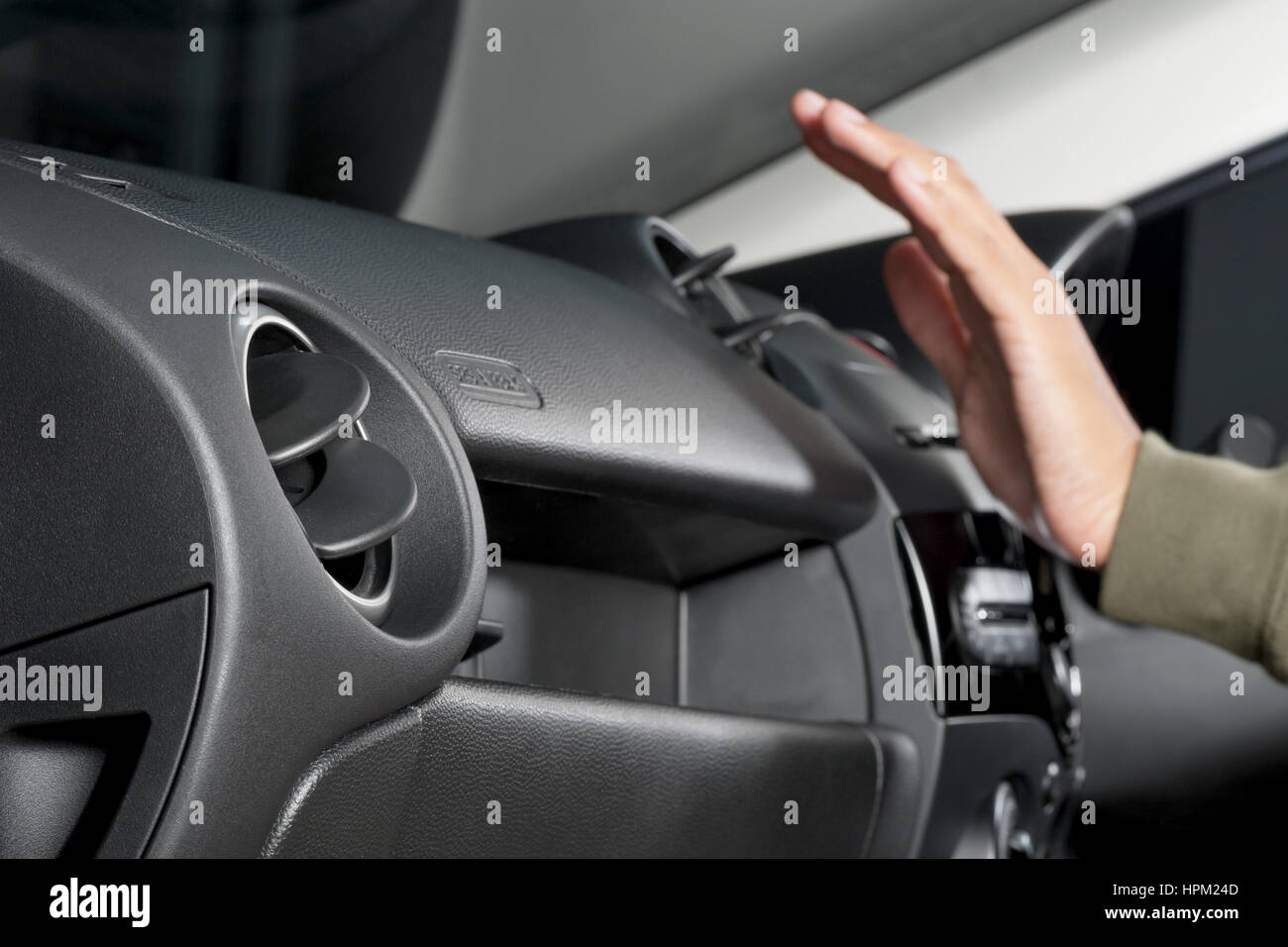 checking the air from air ventilation in the car Stock Photo - Alamy