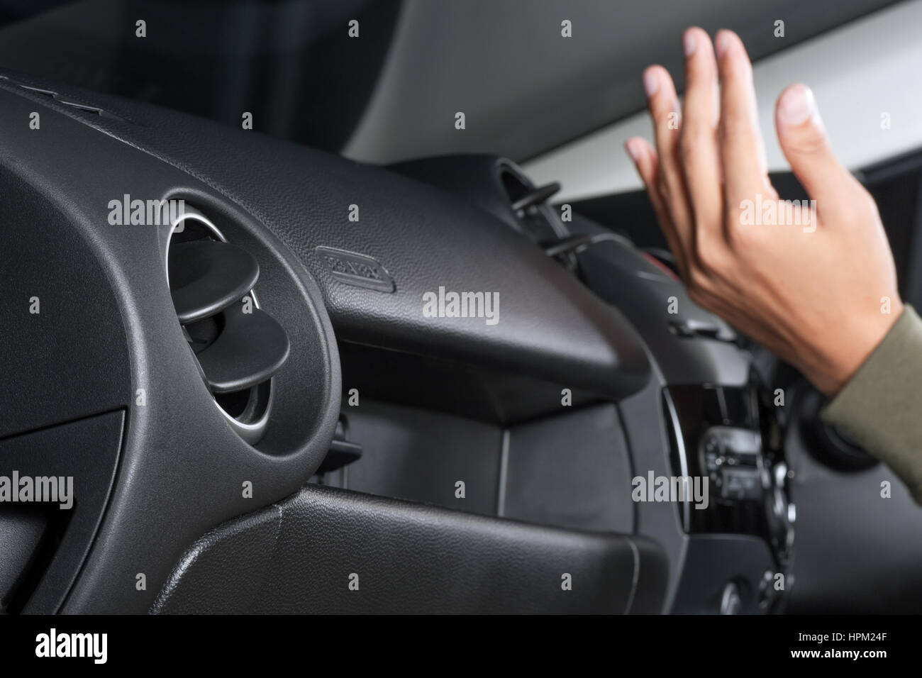 checking the air from air ventilation in the car Stock Photo - Alamy