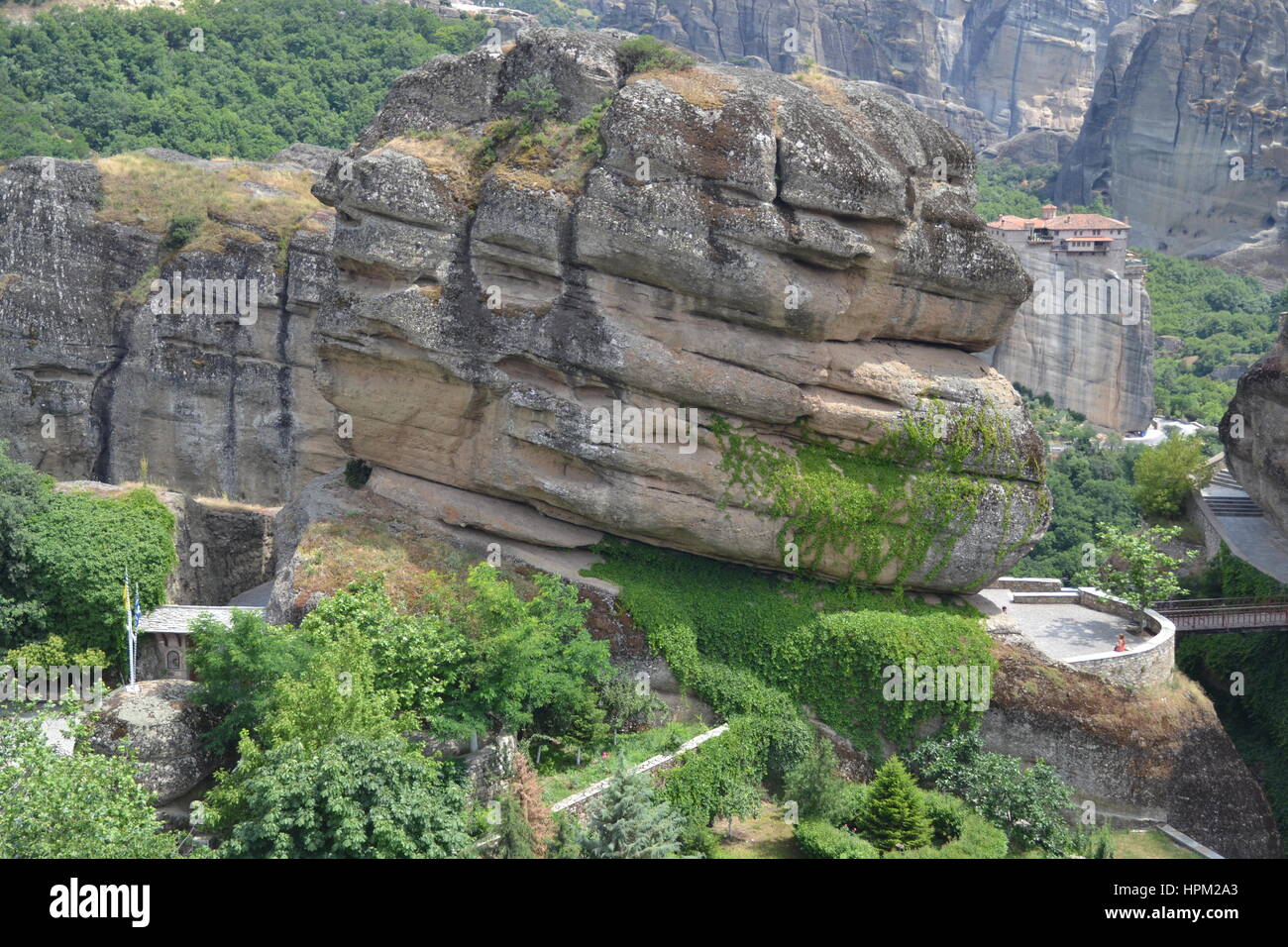 Meteora is formation of immense monolithic pillars and hills-like huge ...