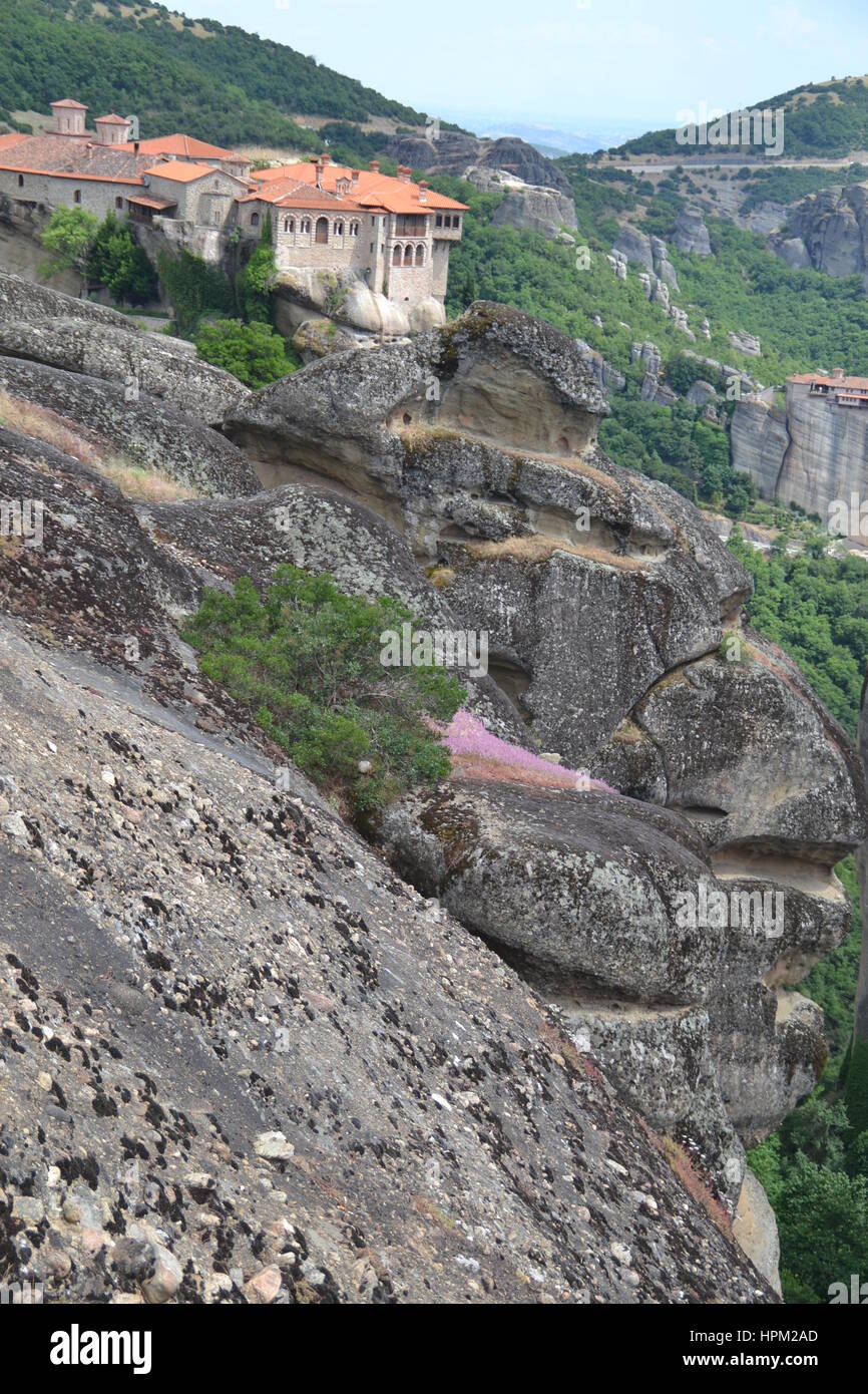 Meteora is formation of immense monolithic pillars and hills-like huge ...