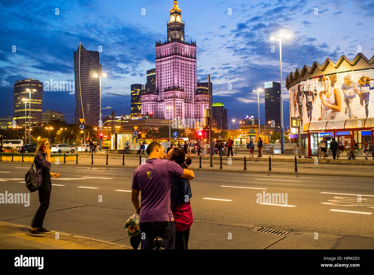 Plac Defilad square, Warsaw, Poland Stock Photo - Alamy