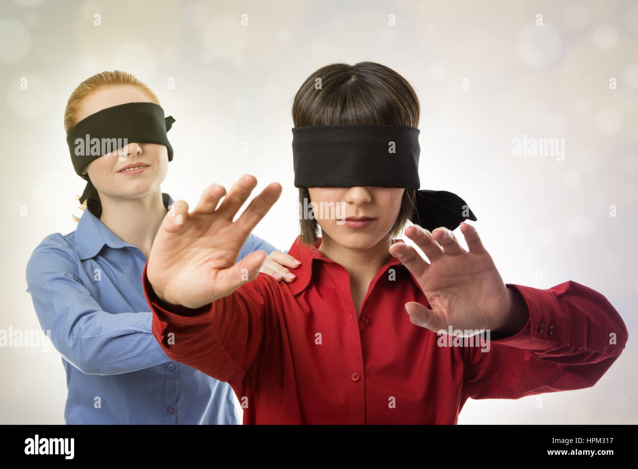 Blind folded walking hi-res stock photography and images - Alamy