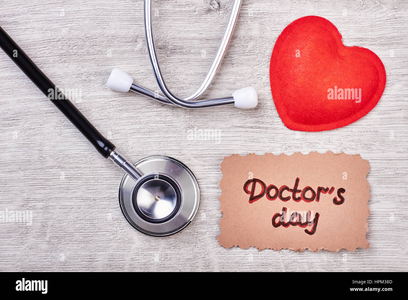 Doctor's Day card and stethoscope Stock Photo - Alamy