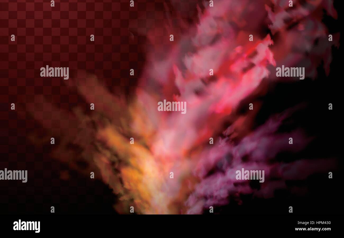 red smoke element for design uses, transparent background Stock Vector ...