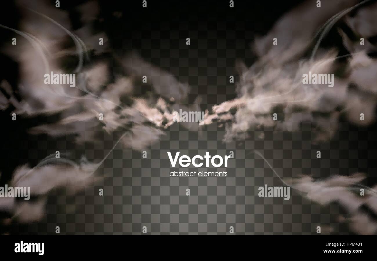 gray smoke element for design uses, transparent background Stock Vector ...