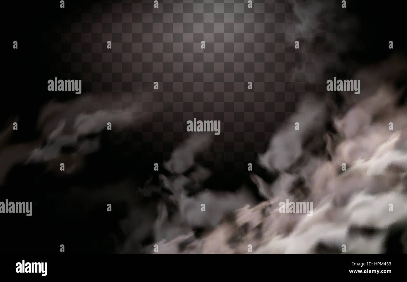 gray smokes in bottom right corner, transparent background Stock Vector ...