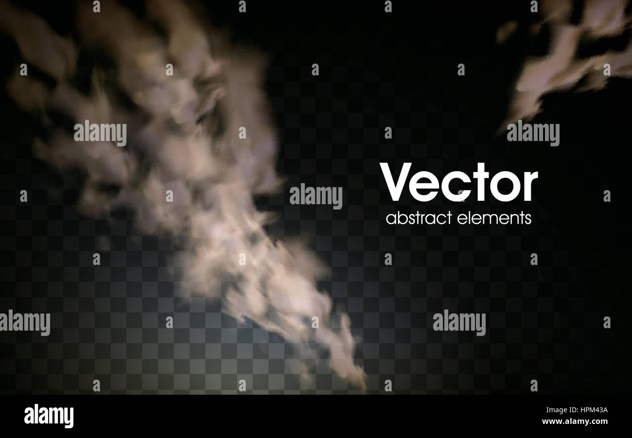 gray smoke element for design uses, transparent background Stock Vector ...