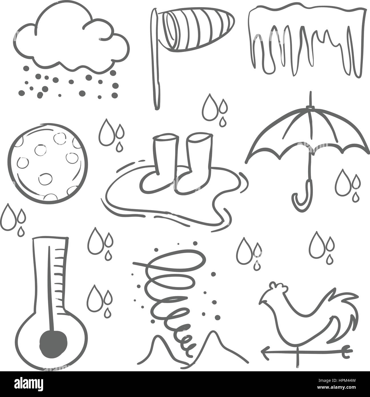 Doodle of weather element vector art Stock Vector Image & Art - Alamy