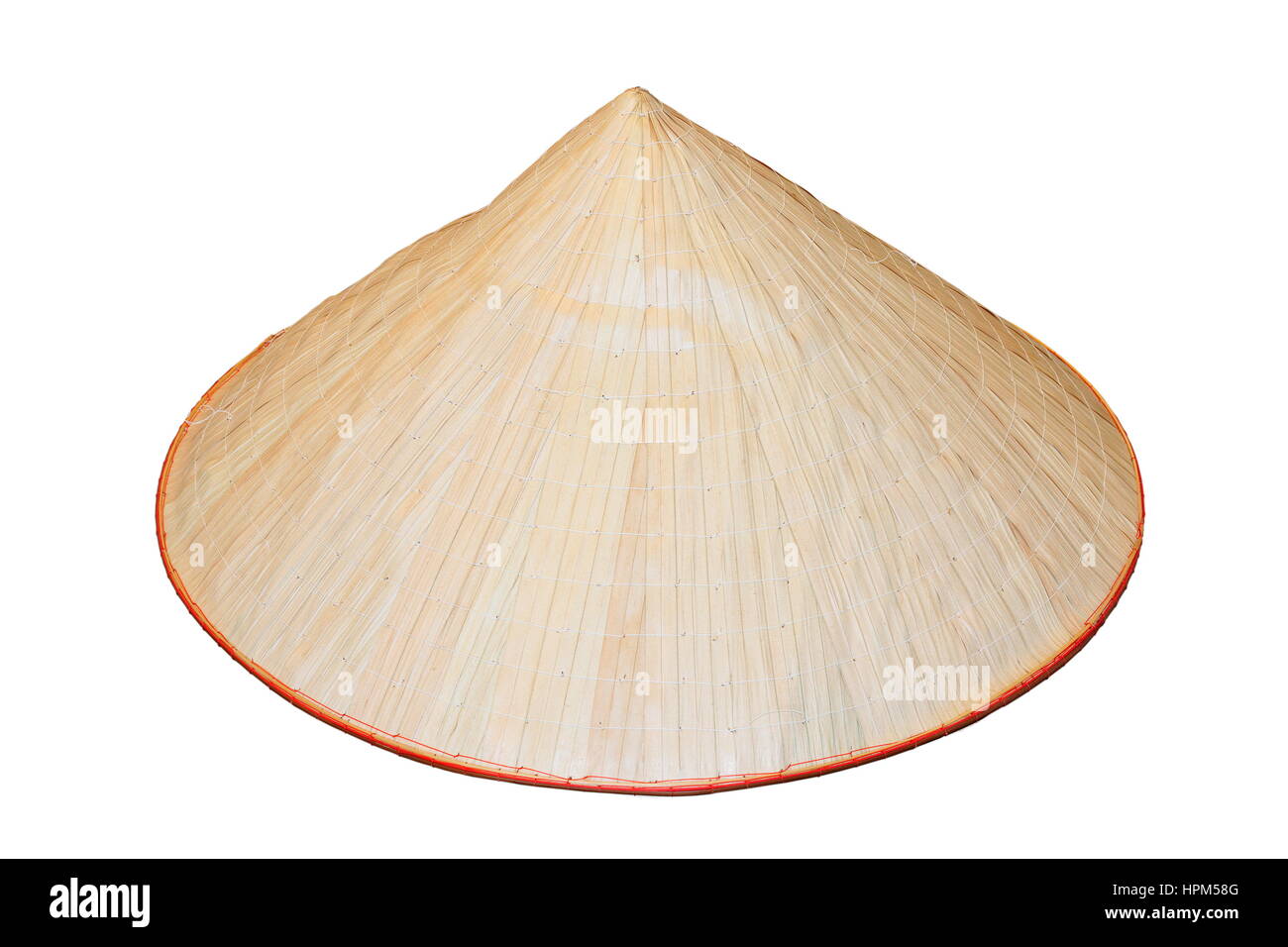 asian bamboo hat isolated over white background Stock Photo - Alamy