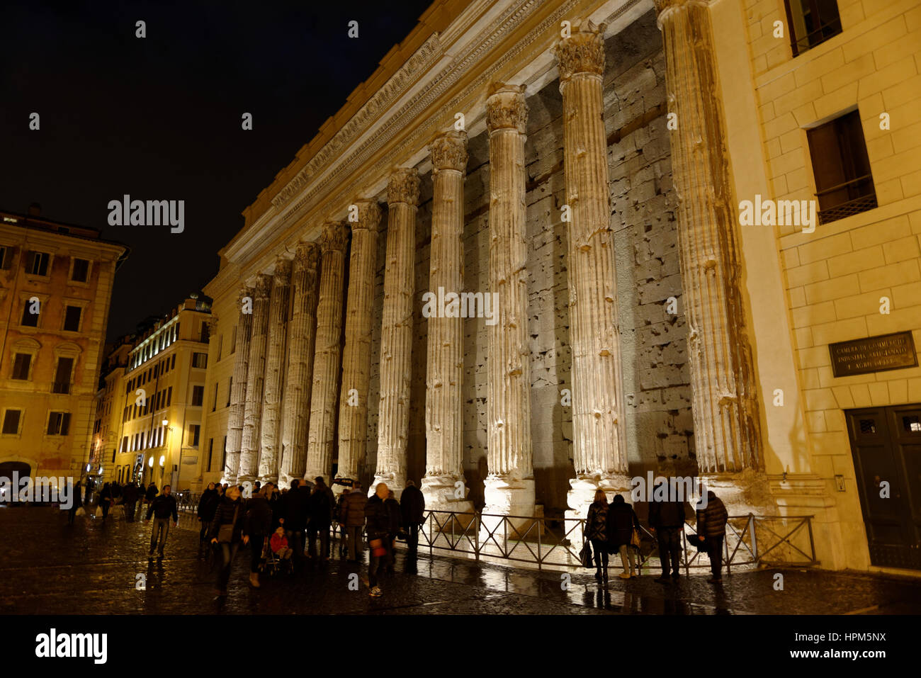 Ancient Rome at night. Beauty reflections Stock Photo - Alamy