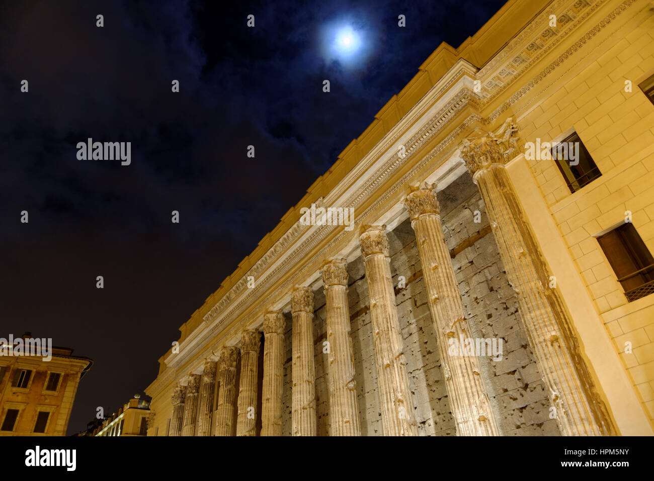 Ancient Rome at night. Beauty reflections Stock Photo - Alamy