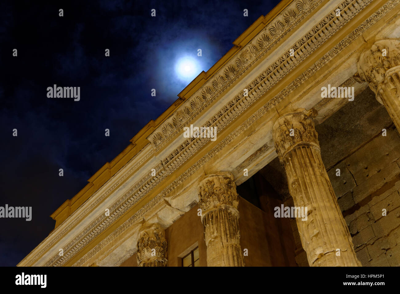 Ancient Rome at night. Beauty reflections Stock Photo - Alamy