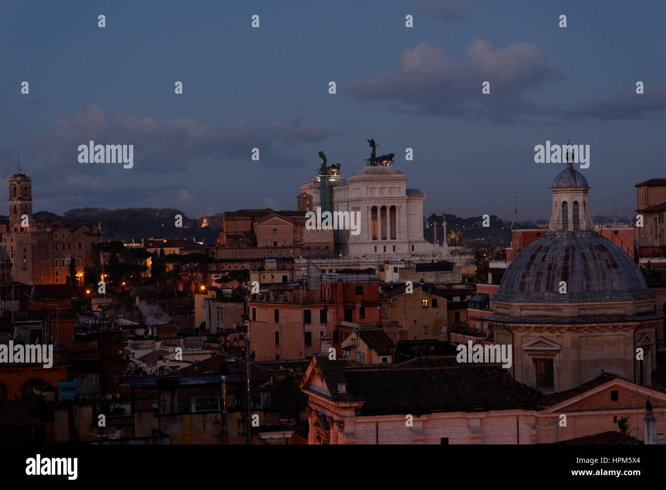 A look over the roofs of Rome Stock Photo - Alamy