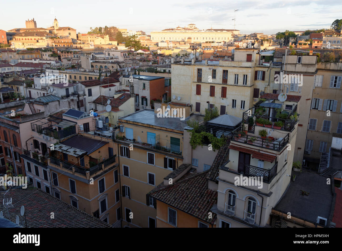 A look over the roofs of Rome Stock Photo - Alamy