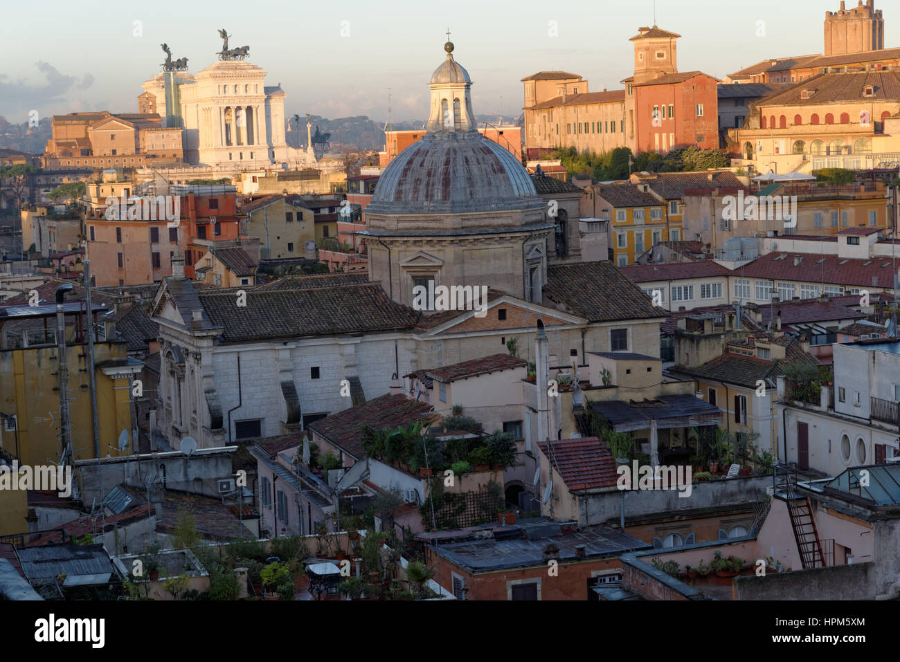 A look over the roofs of Rome Stock Photo - Alamy
