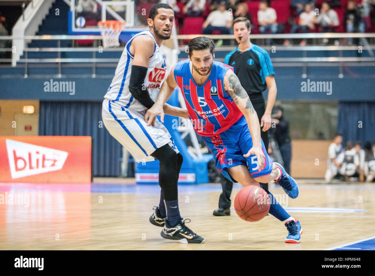November 11, 2015: Mihail Octavian Paul #5 of Steaua CSM EximBank ...