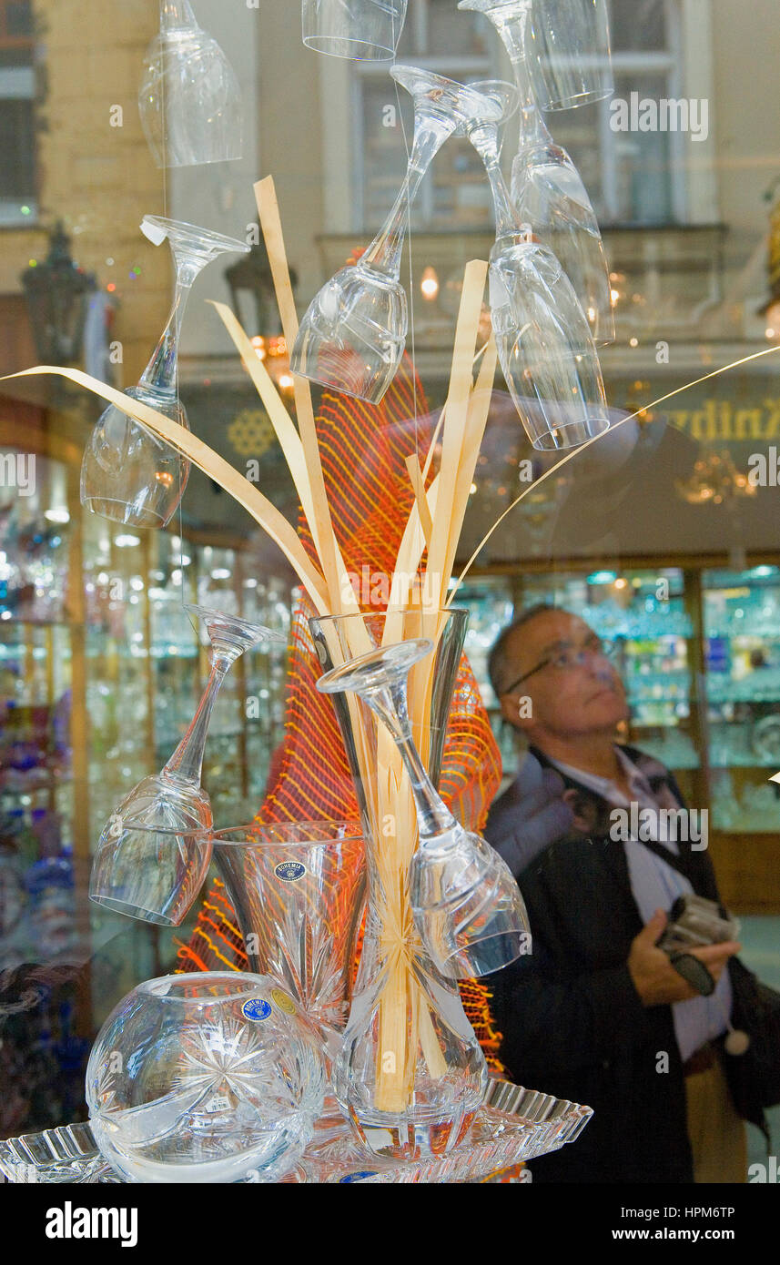 Crystal of Bohemia in Crystal World. Karlova 10.Prague. Czech Republic ...