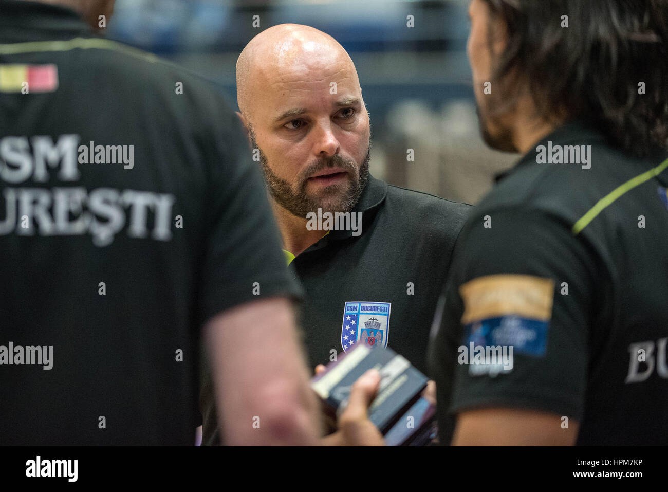 November 17, 2015: Kim Rasmussen the head coach of CSM Bucharest during ...