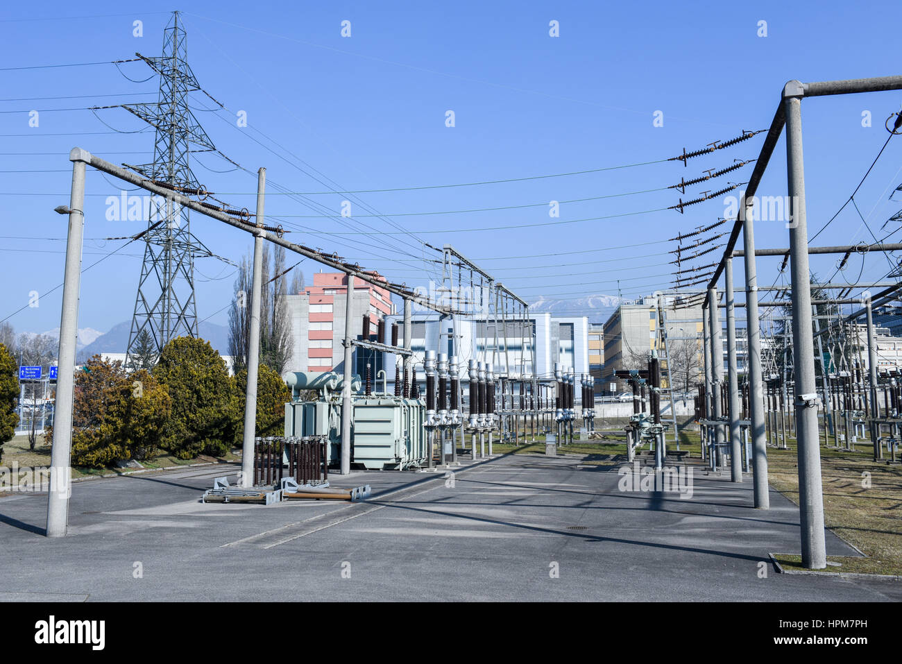 Power station for making Electricity at Lugano on the italian part of ...