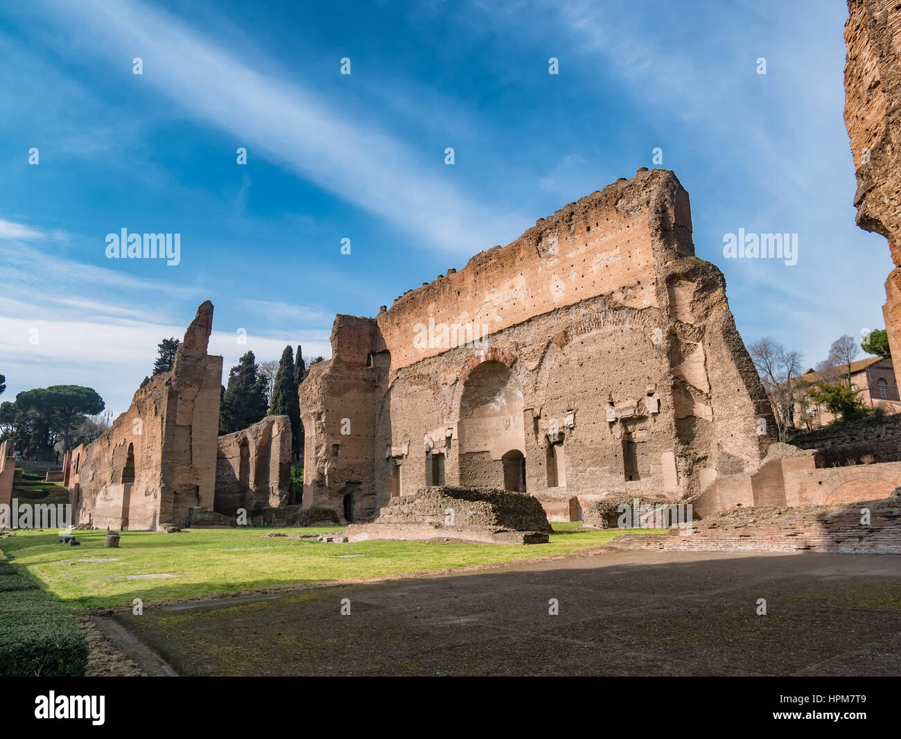 Baths of Caracalla in ancient Rome, Italy Stock Photo - Alamy