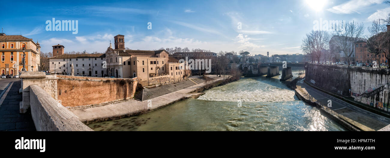 Tiber island in Rome, Italy Stock Photo - Alamy