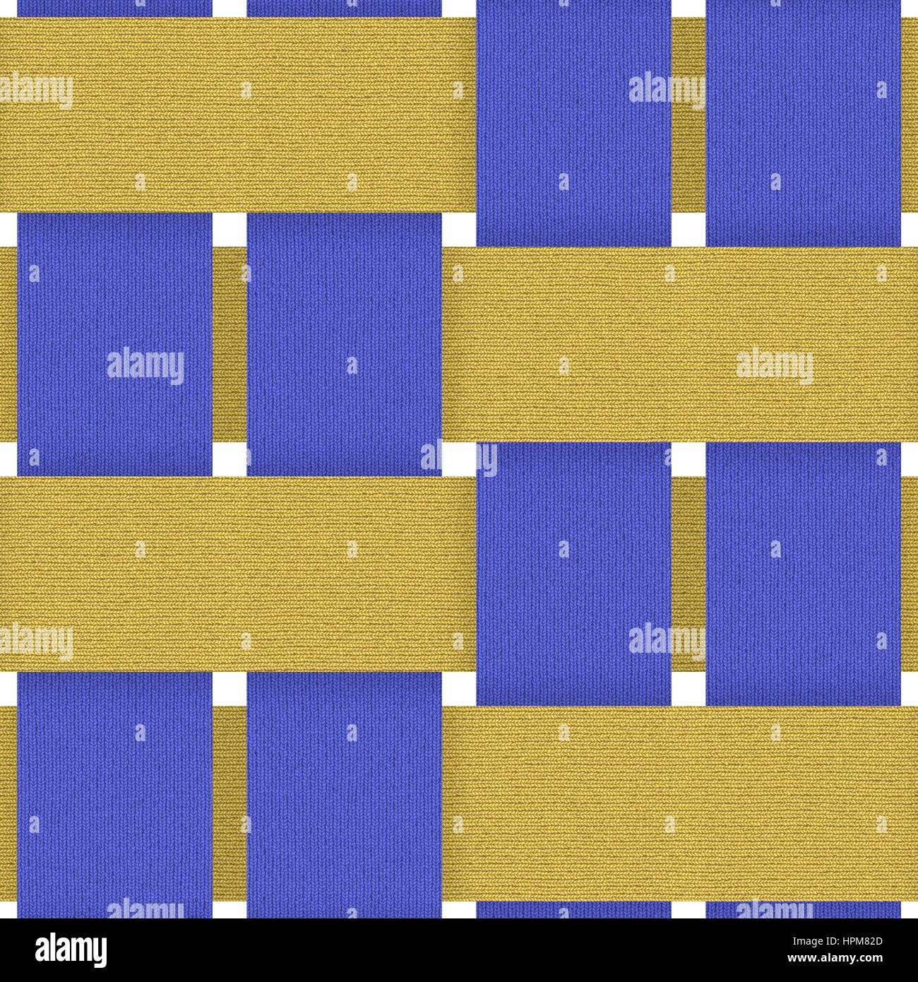 blue yellow fabric weave seamless background pattern Stock Photo - Alamy