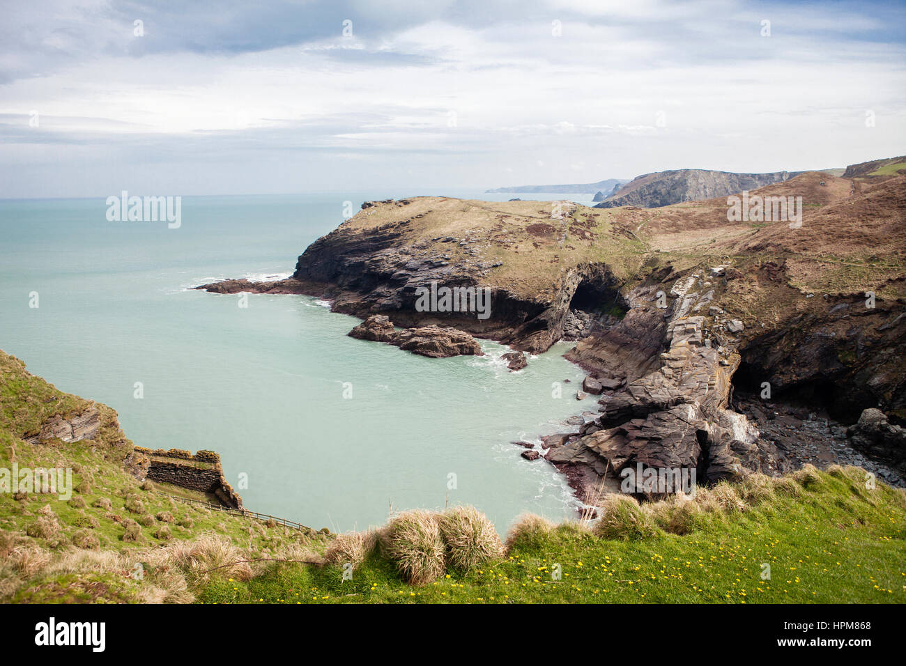 Tintagel Caves, Tintagel, Cornwall Stock Photo - Alamy