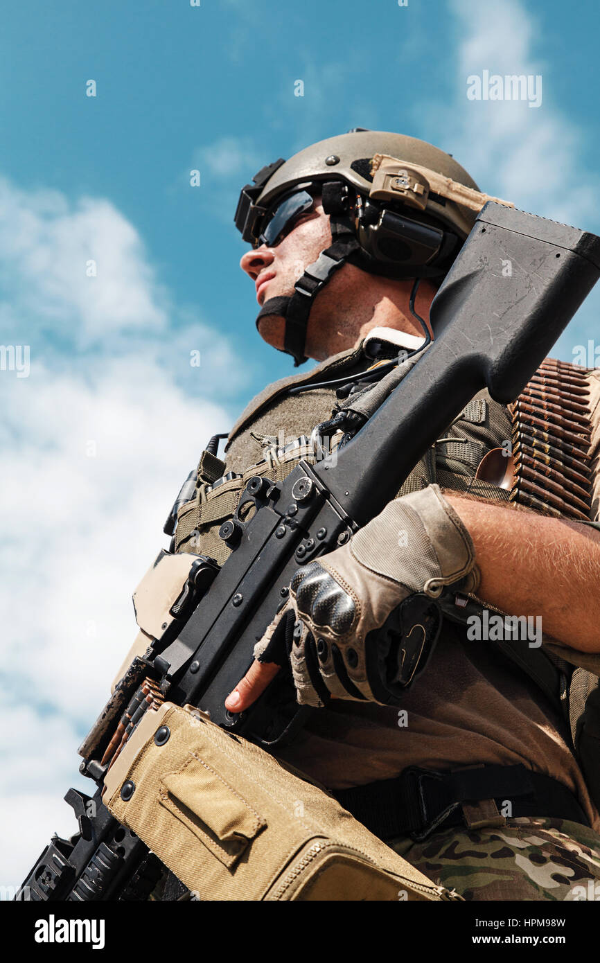 Low angle portrait of US Army Ranger Stock Photo - Alamy