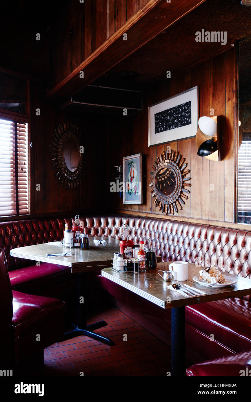 diner interior with booths Stock Photo - Alamy