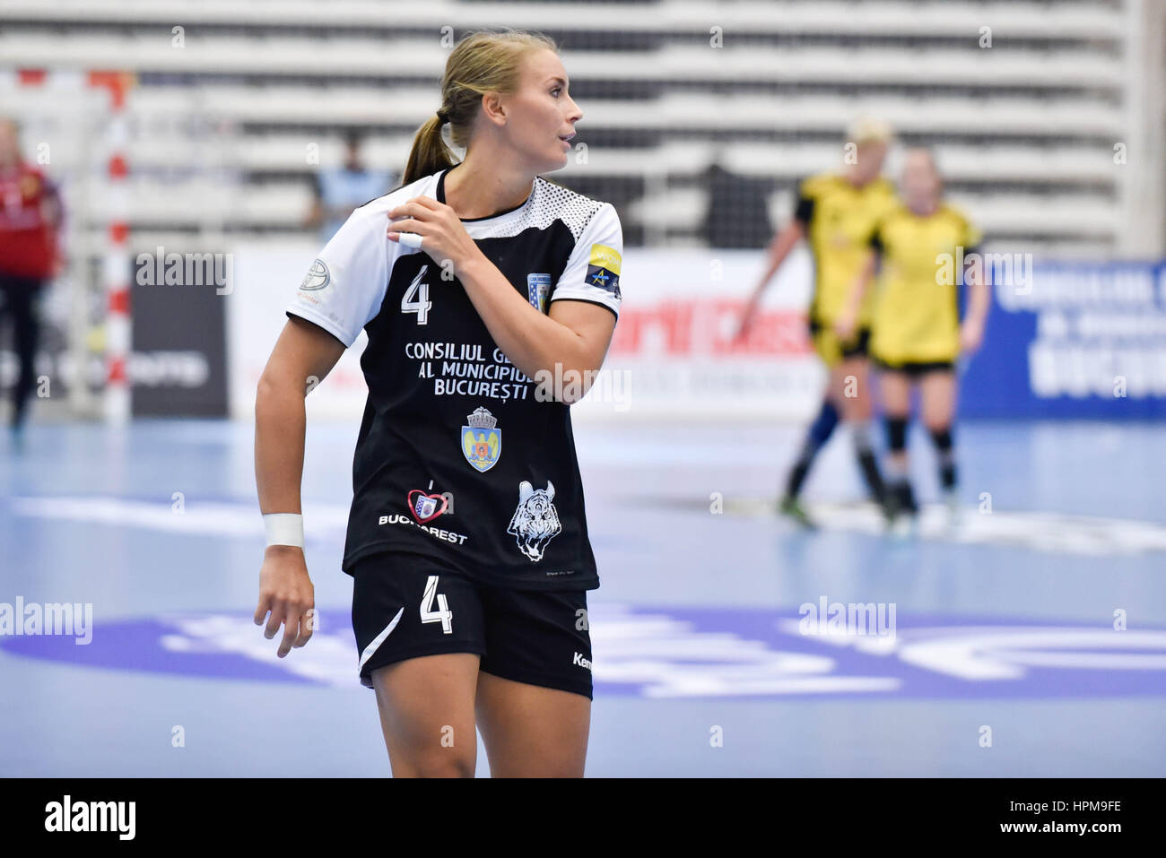 November 20, 2015: Isabelle Gulden #4 of CSM Bucharest in action during ...
