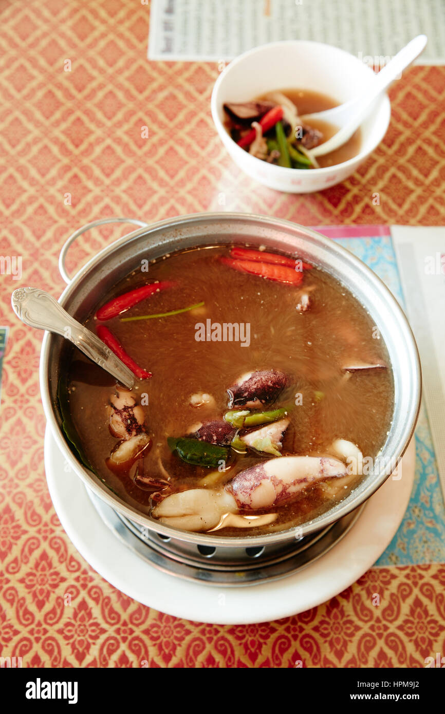 Black Sea Squid Soup - Young whole squid with lemongrass in a spicy ...