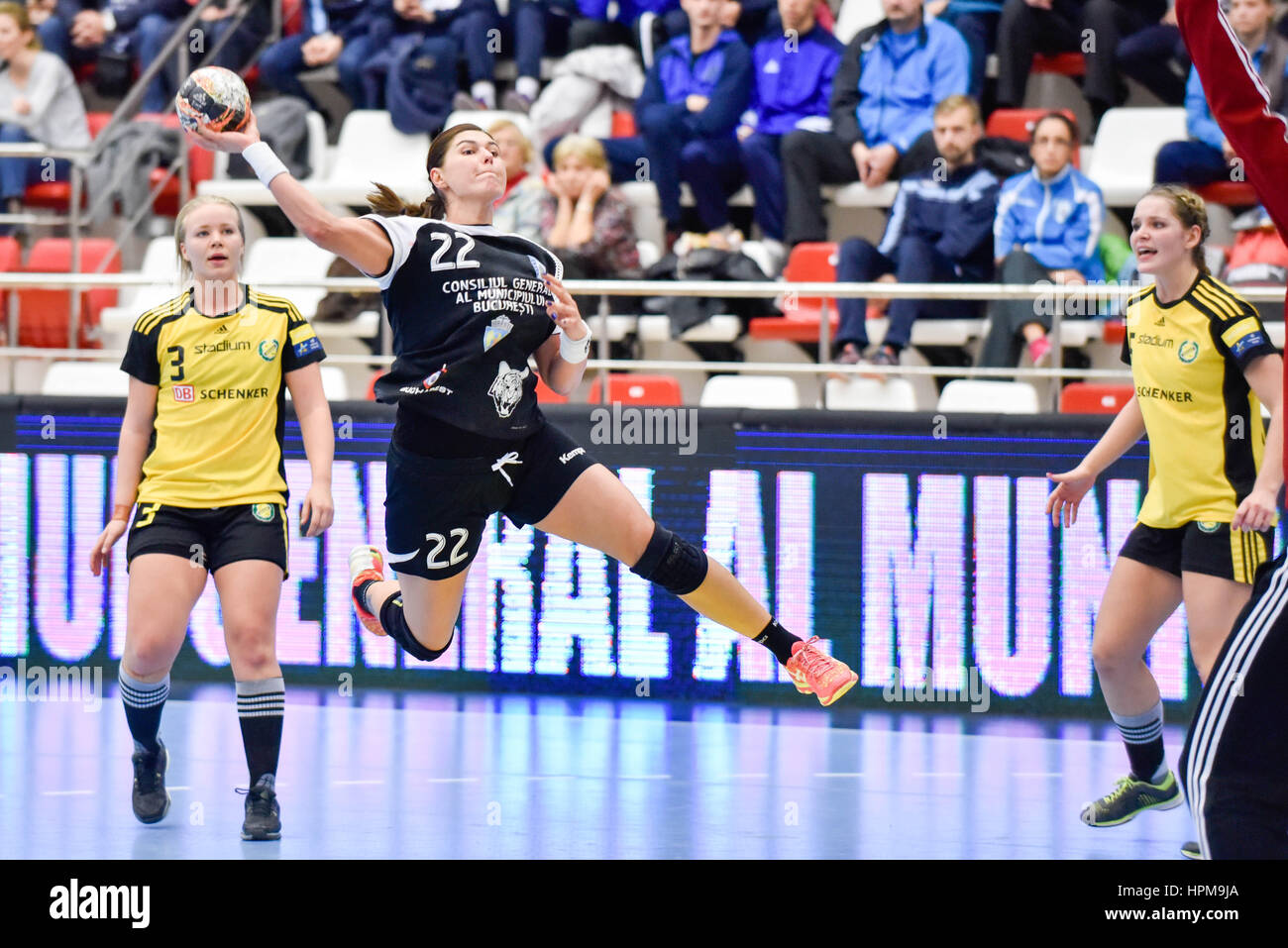 November 20, 2015: Oana Andreea Manea #22 of CSM Bucharest in action ...