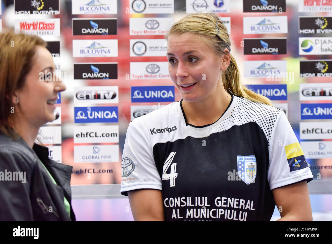 November 20, 2015: Isabelle Gulden #4 of CSM Bucharest in action during ...