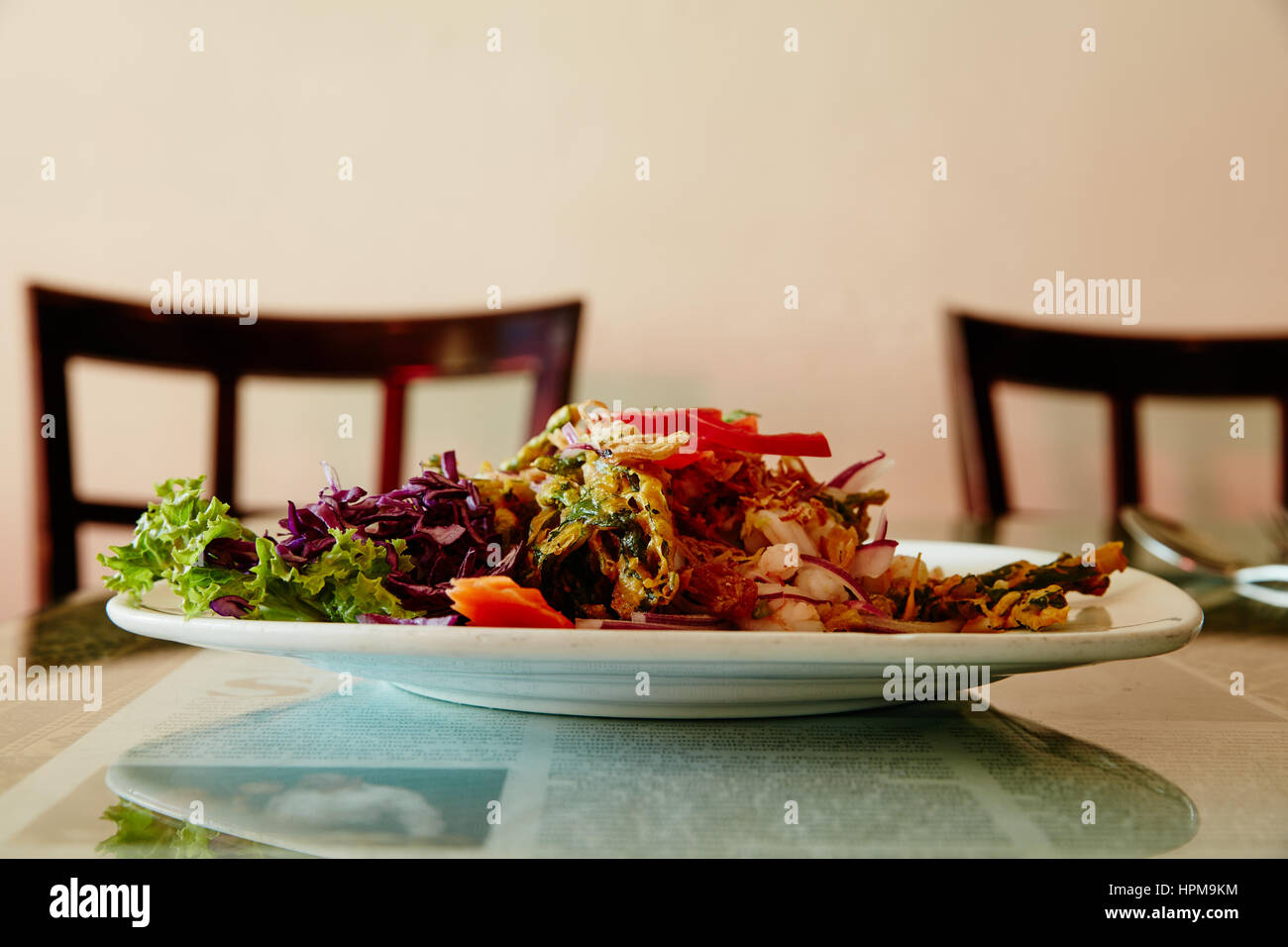 Crispy Morning Glory Salad - Deep fried morning glory topped with fresh ...