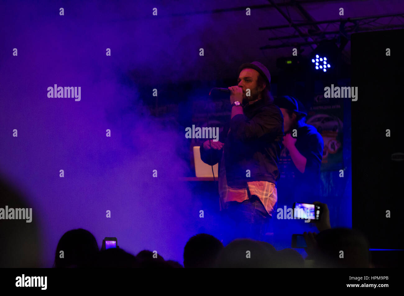 Slatkaristika singing on stage in Veles, R. Macedonia Stock Photo - Alamy