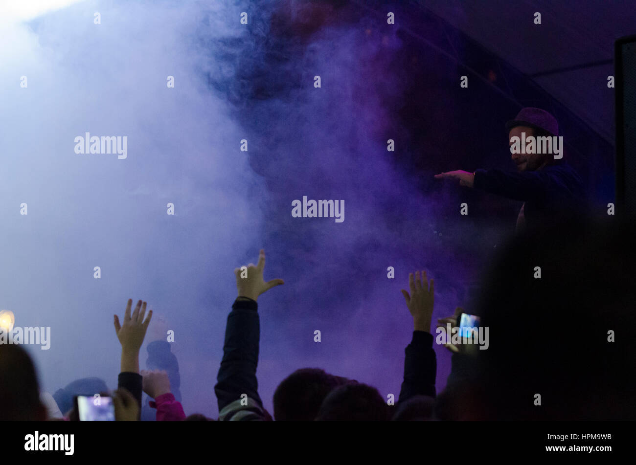 Slatkaristika singing on stage in Veles, R. Macedonia Stock Photo - Alamy