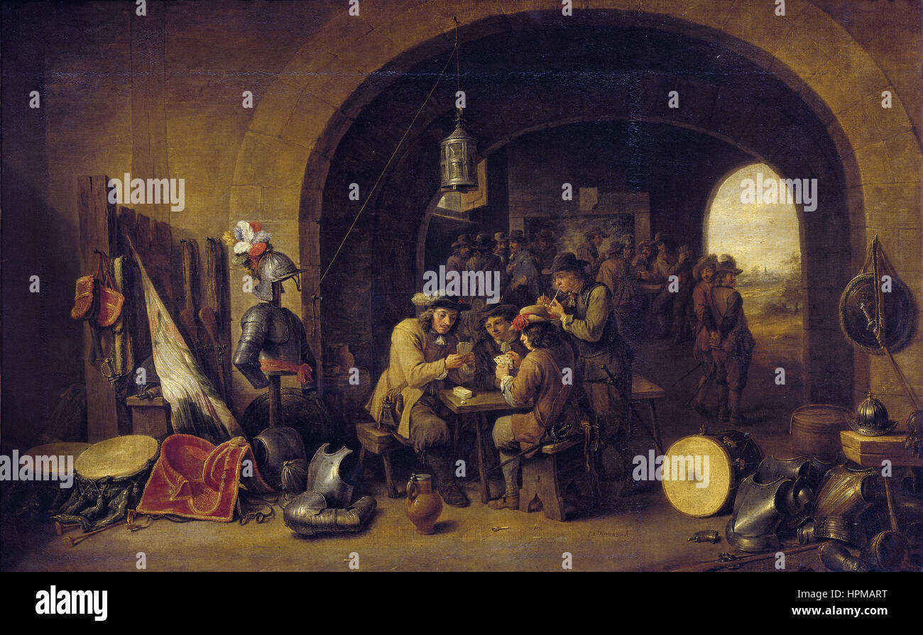 David Teniers - Soldiers' Watch Stock Photo - Alamy