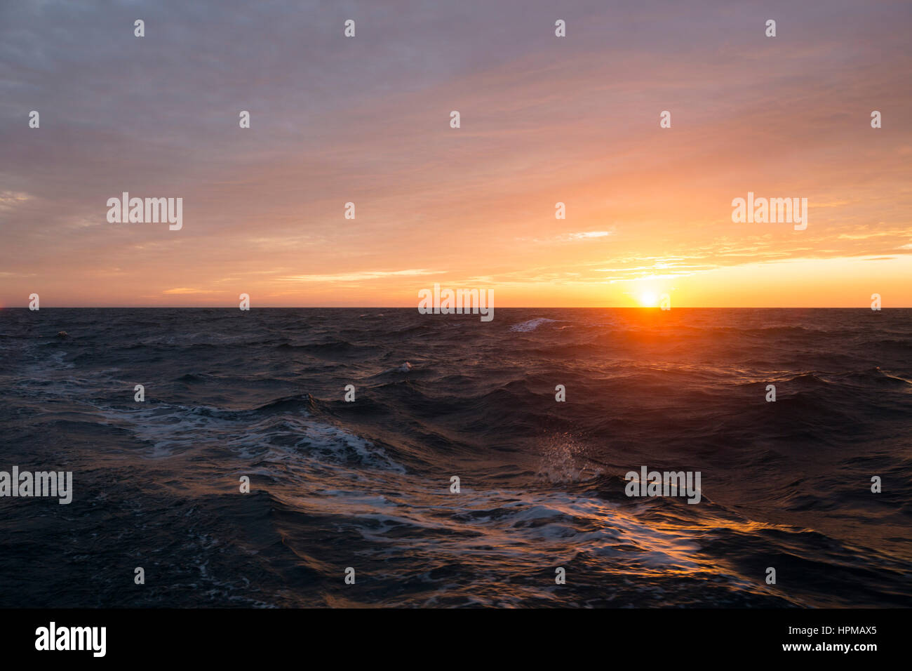 Beautiful view of sunset over sea Stock Photo - Alamy