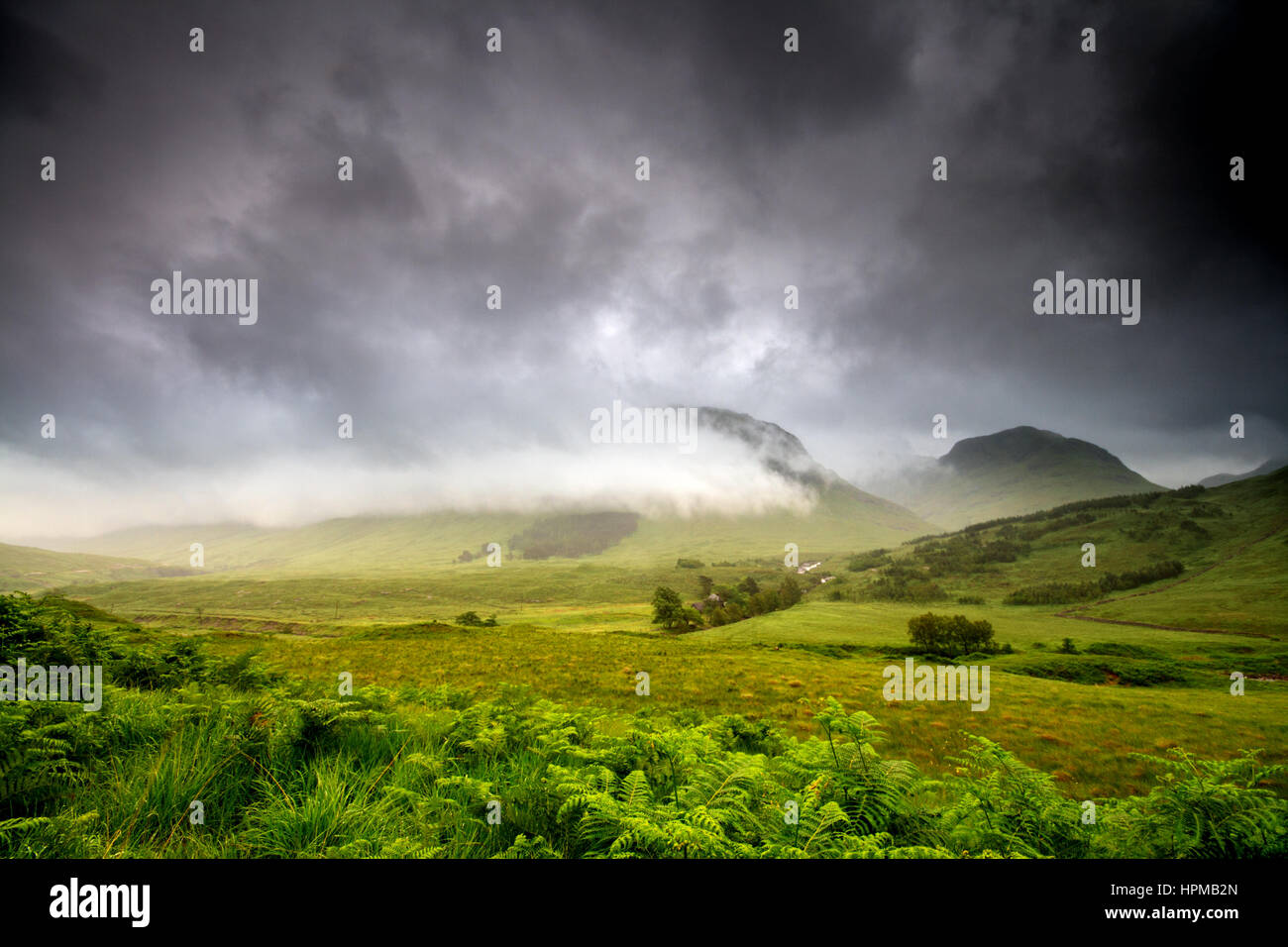 Moody Scottish Mountains Stock Photo - Alamy