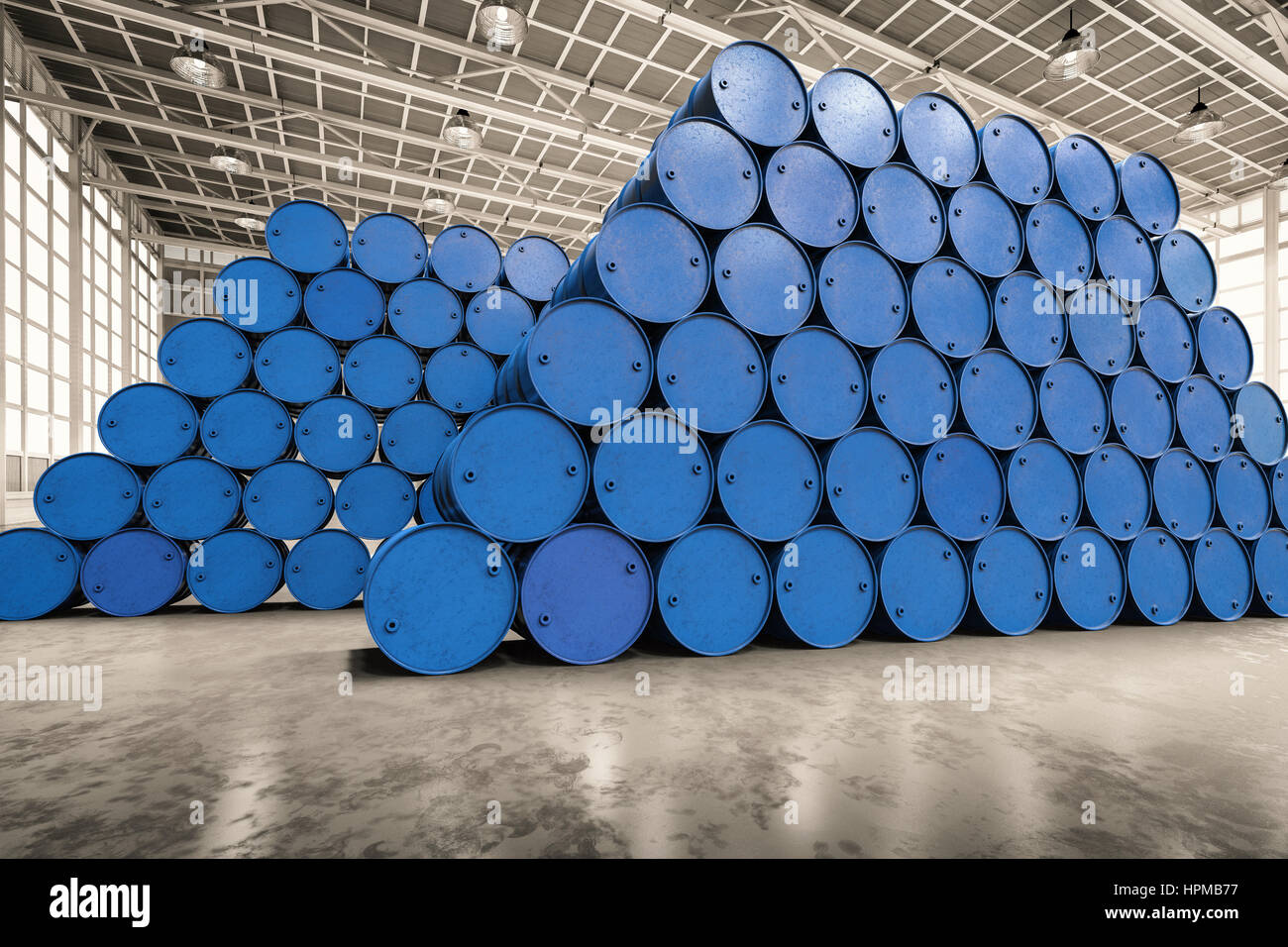 Blue Barrels High Resolution Stock Photography and Images - Alamy