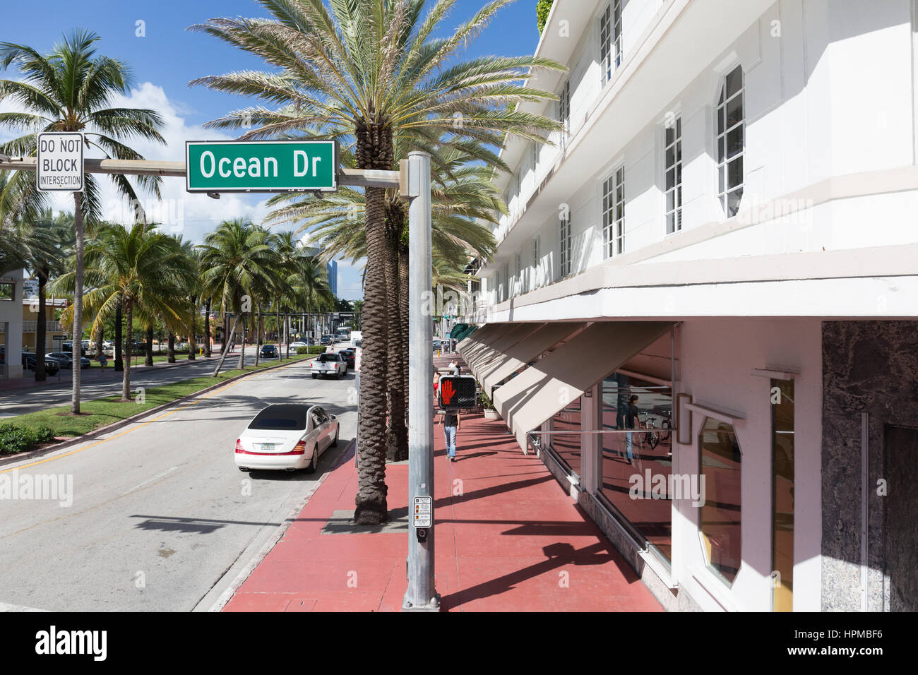 Ocean Drive sign, South Beach, Miami Stock Photo - Alamy