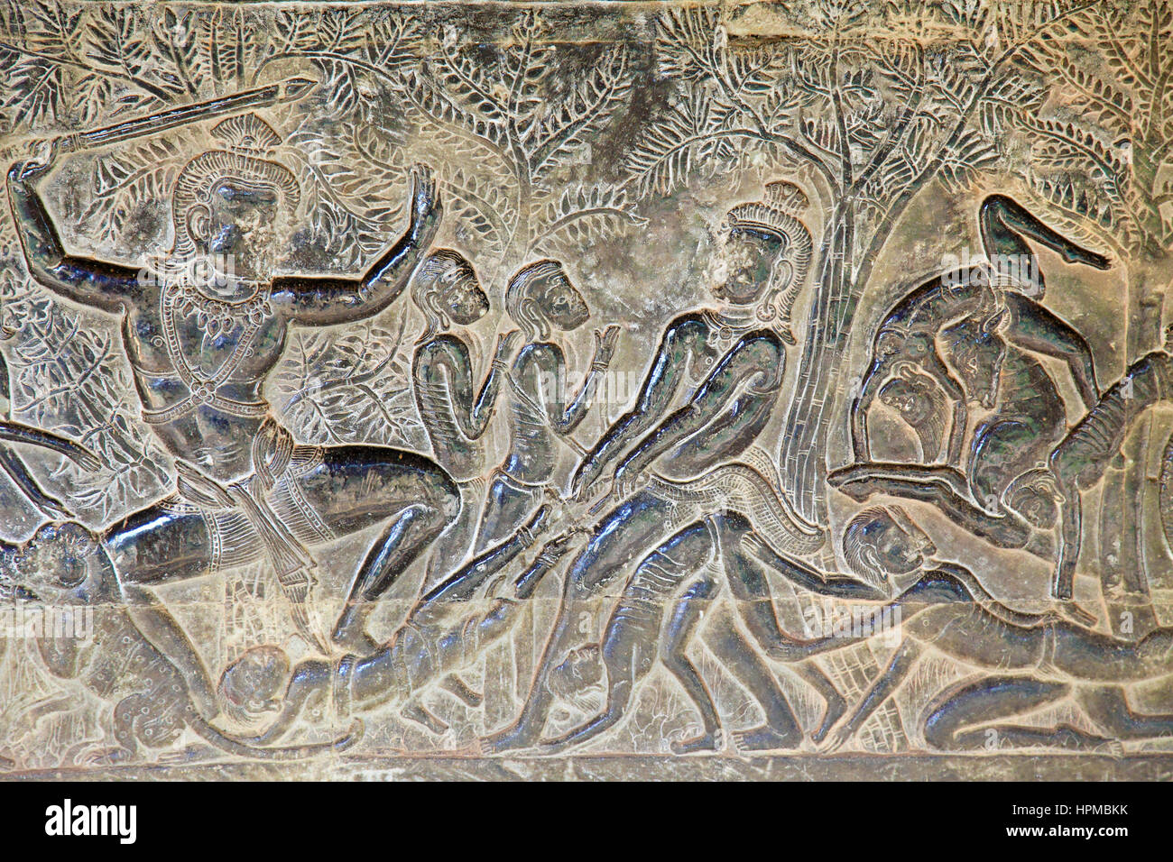 Cambodia, Angkor, Angkor Wat, bas-relief Stock Photo - Alamy