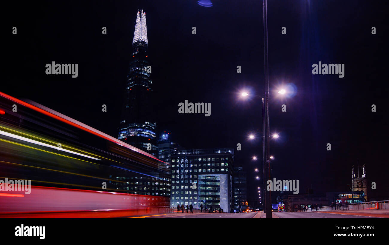 Traffic cars with The Shard in background, LONDON, ENGLAND Stock Photo ...