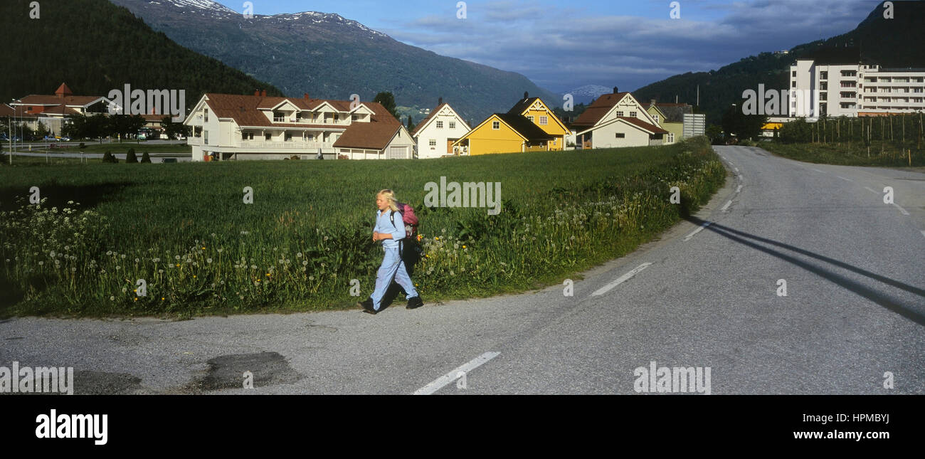 Loen village. Stryn. Nordfjord. Norway Stock Photo - Alamy