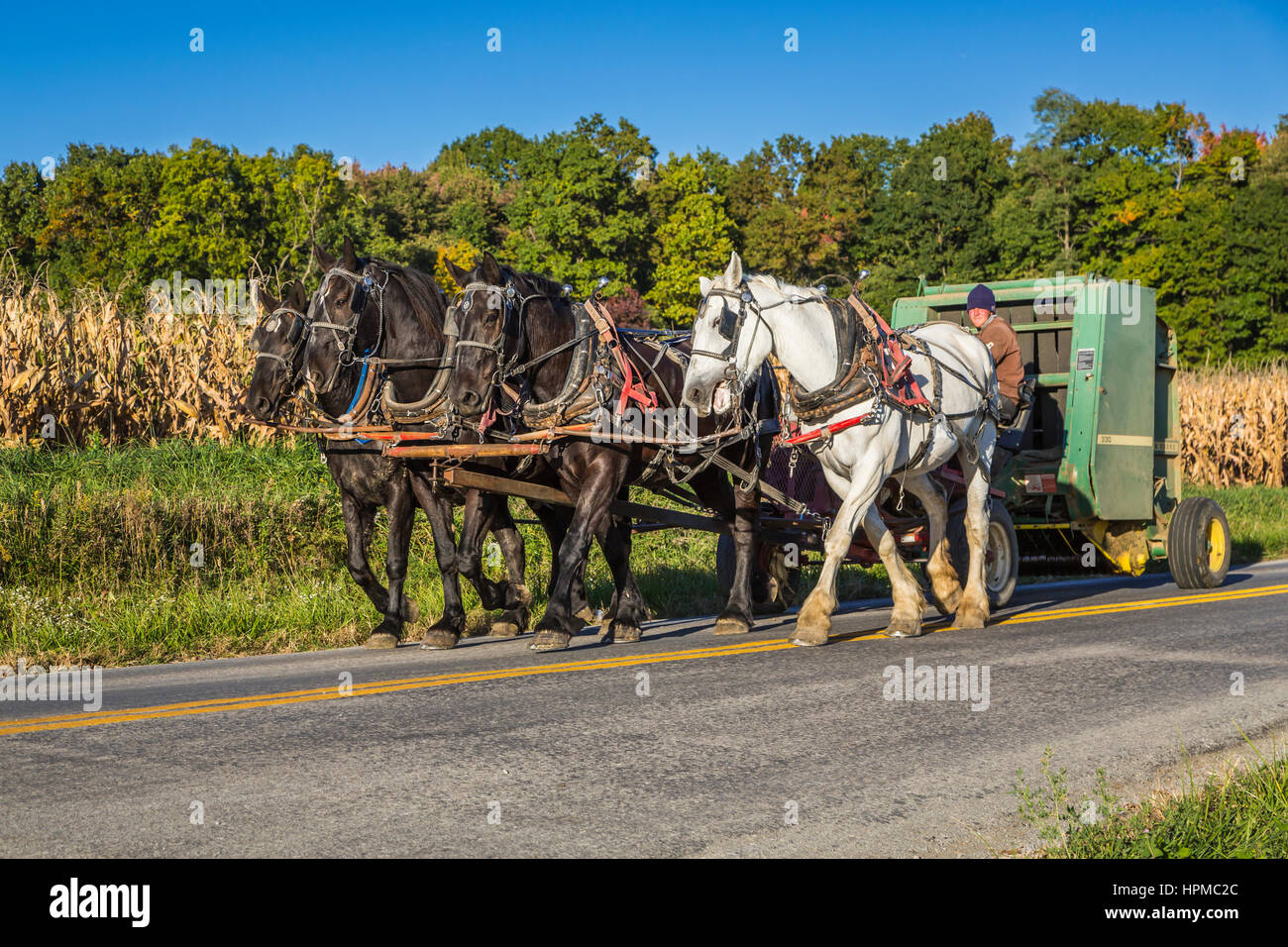 Hay baler hi-res stock photography and images - Alamy