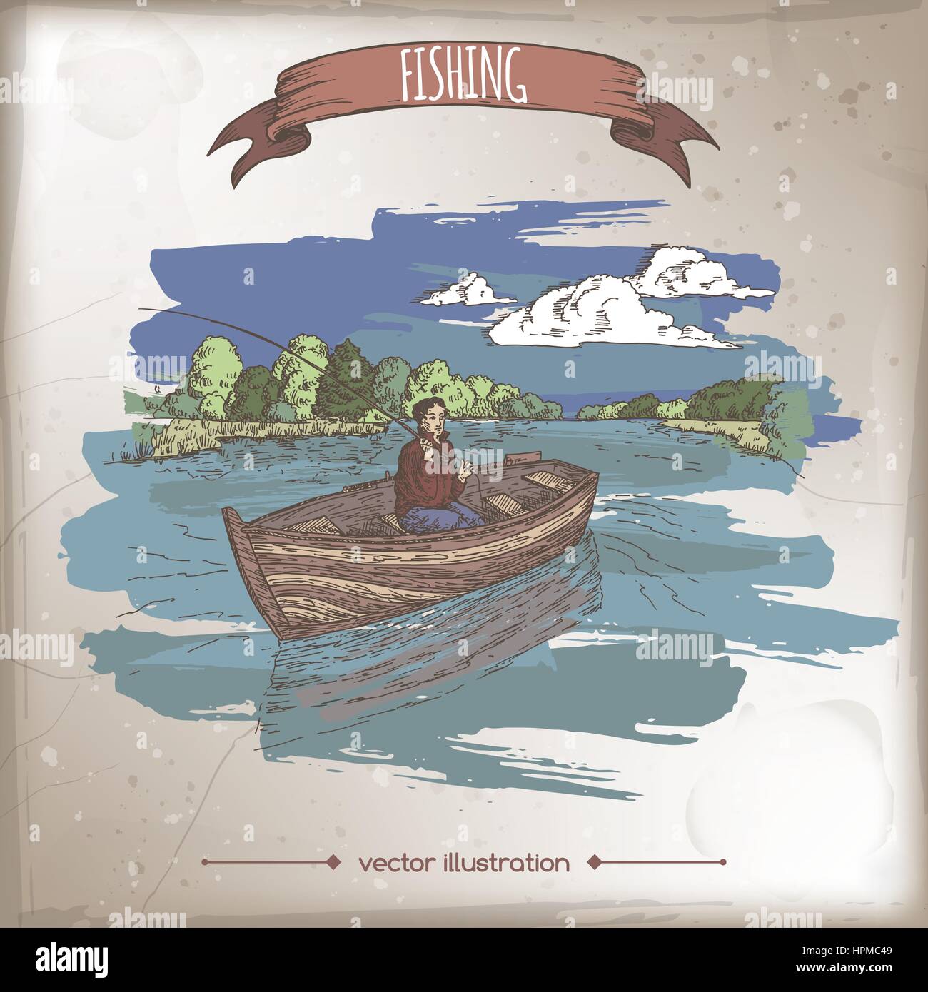 River boat trip in Stock Vector Images - Alamy